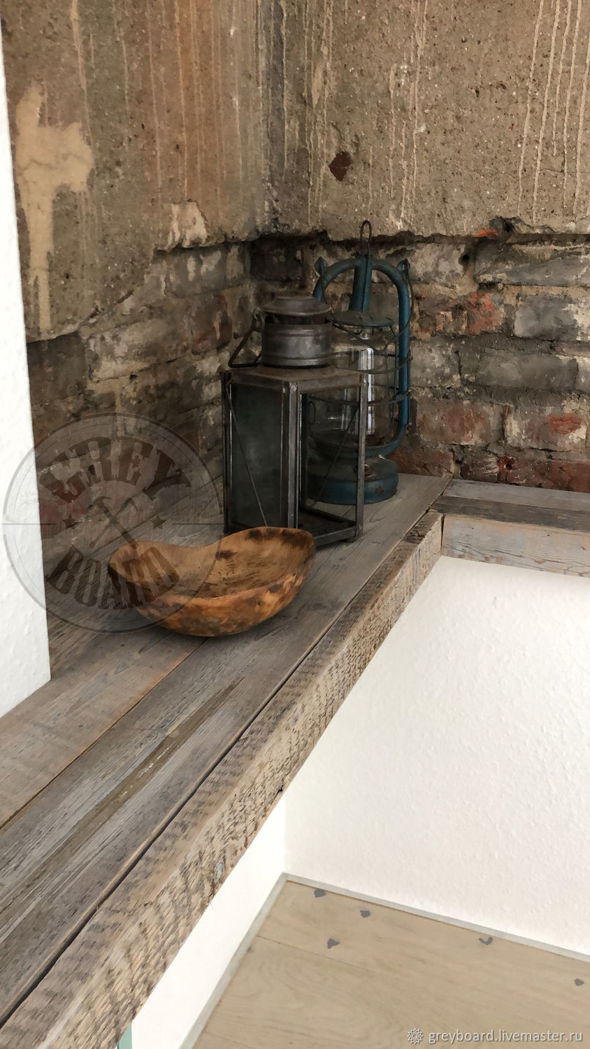 Подоконник из старой доски в интернет-магазине Ярмарка Мастеров по цене ...