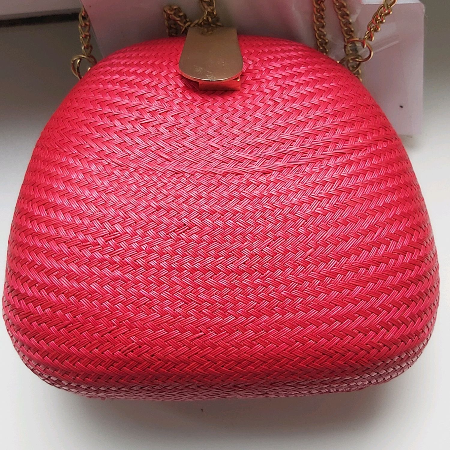 Винтаж: Сумка BEQUIZO сумочка винтаж из соломки алого цвета, соломка ...