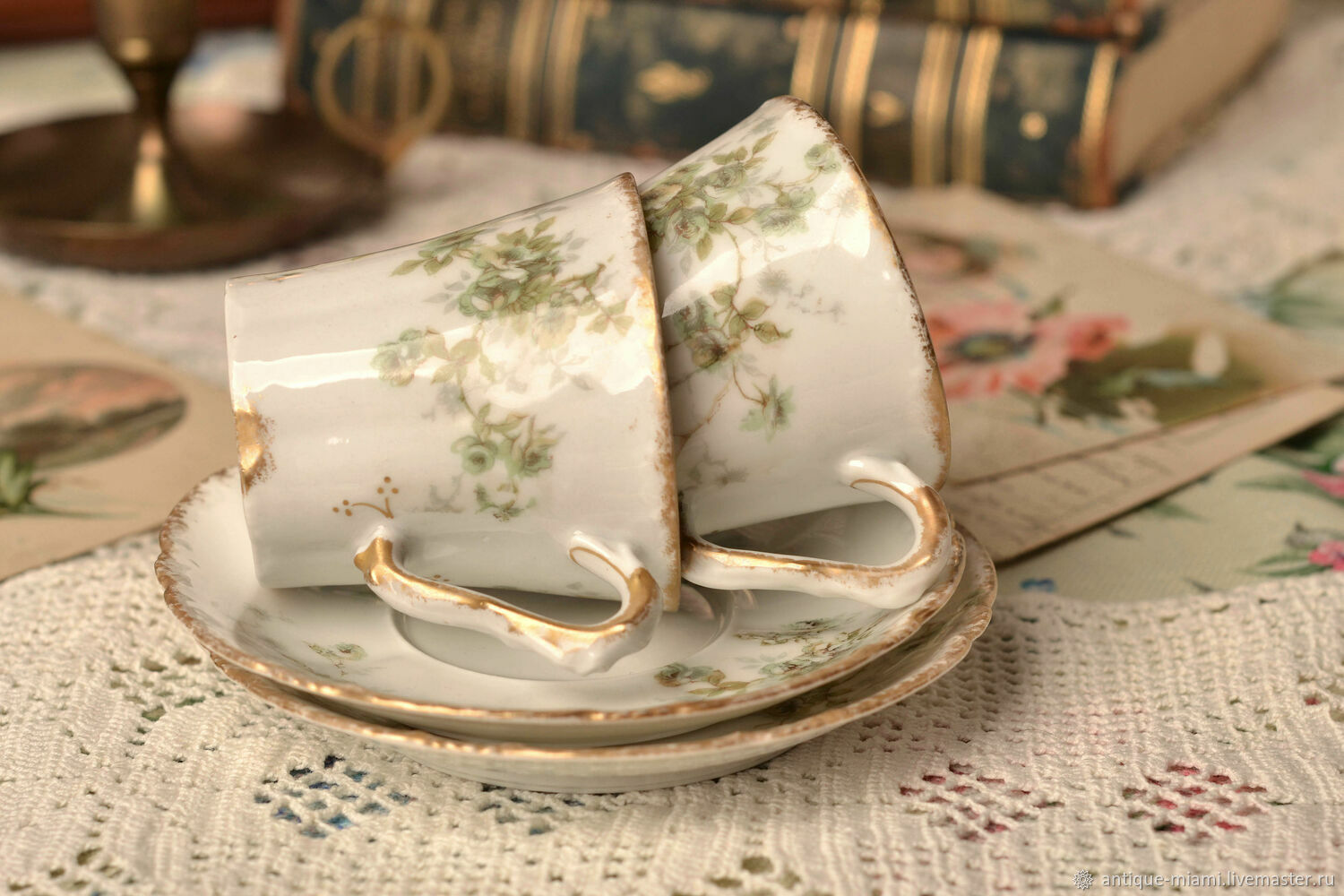 Винтаж Кофейная пара Limoges Франция купить в интернет магазине Ярмарка Мастеров по цене 4200