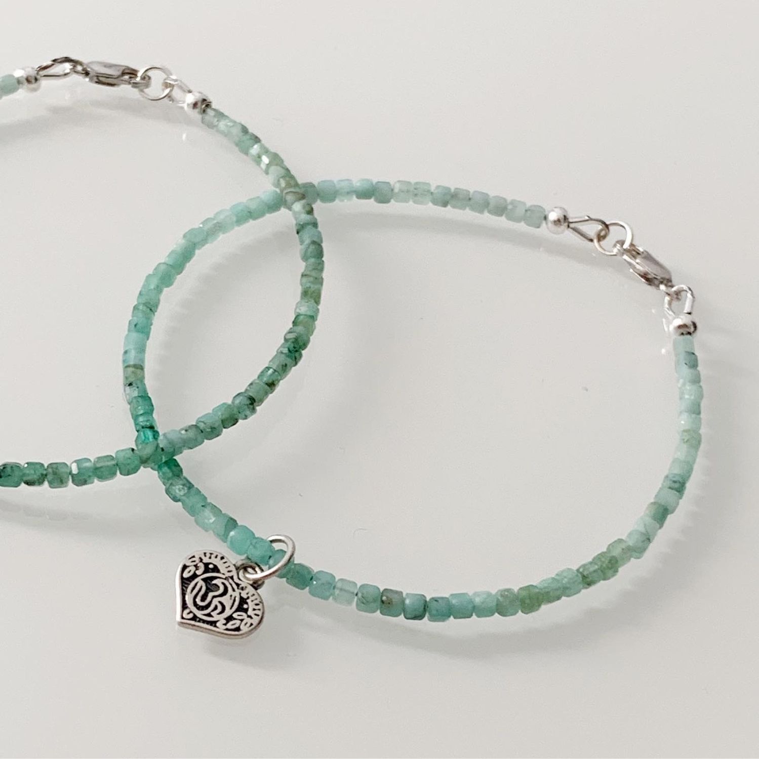 Браслет из зеленого берилла Cube в интернет-магазине Ярмарка Мастеров ...