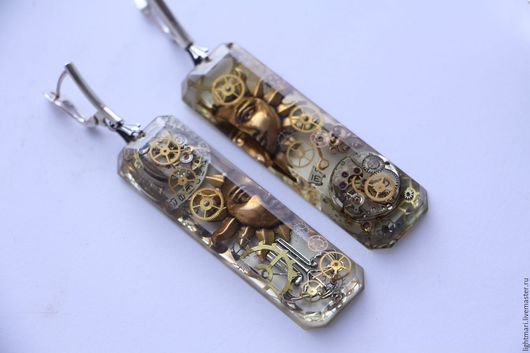 Купить Стимпанк кулон, стимпанк серьги, steampunk кольцо ...