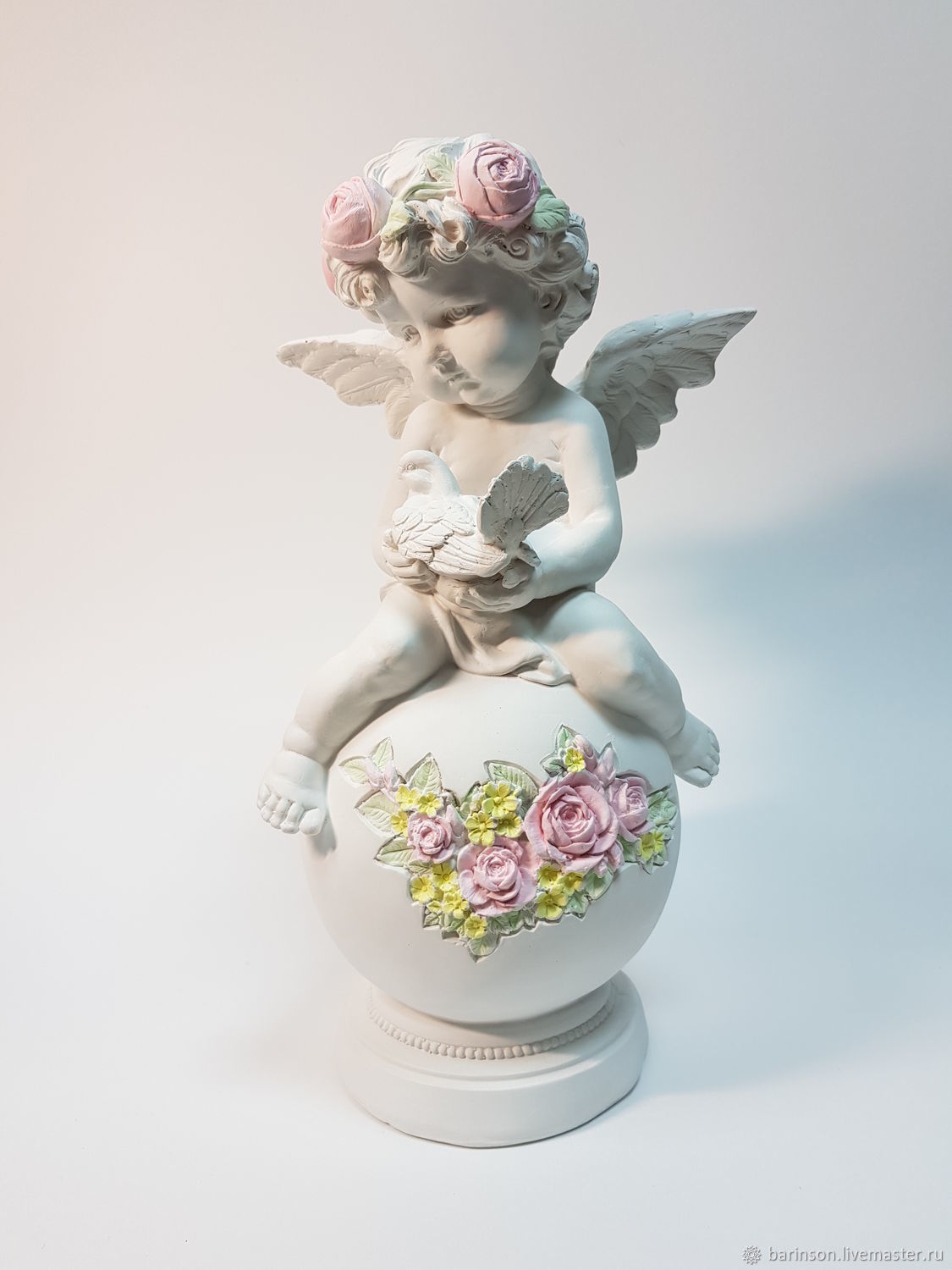 Скульптура ангела с голубем купить в интернет-магазине Ярмарка Мастеров ...