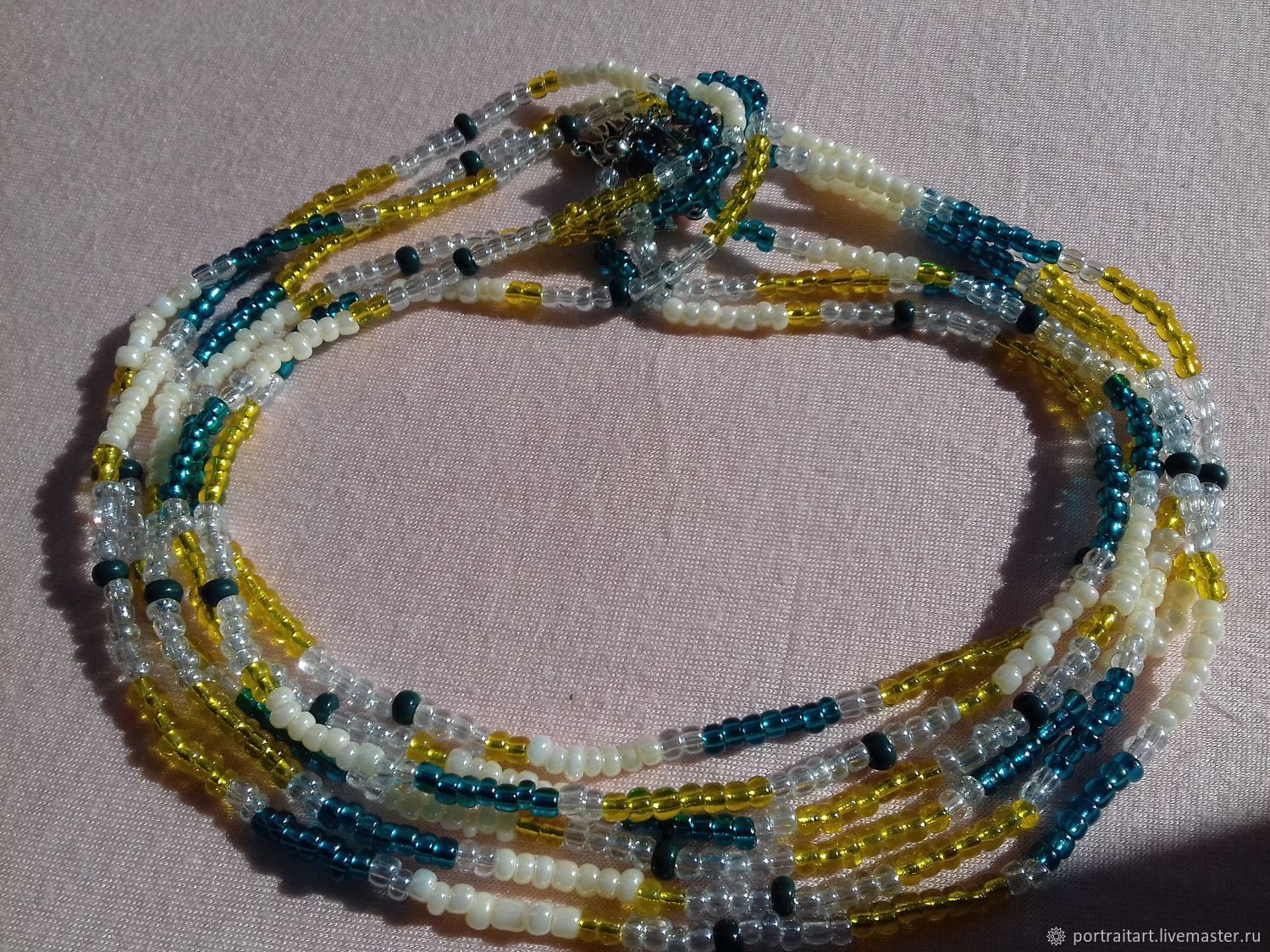 Колье - Цепочка пляжная 3 Украшение бисер в интернет-магазине на Ярмарке Мастеров | Цепочка ...