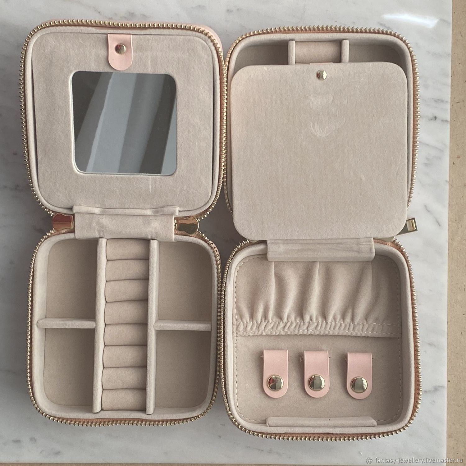 Хранение украшений: Кейс - шкатулка для украшений большой розовый в ...