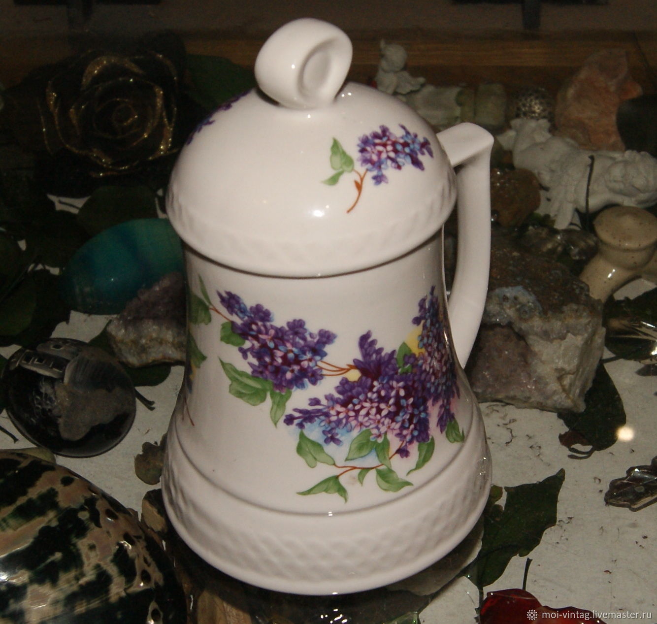 Кружка с крышкой сирень дулево форма колокол в интернет-магазине на ...