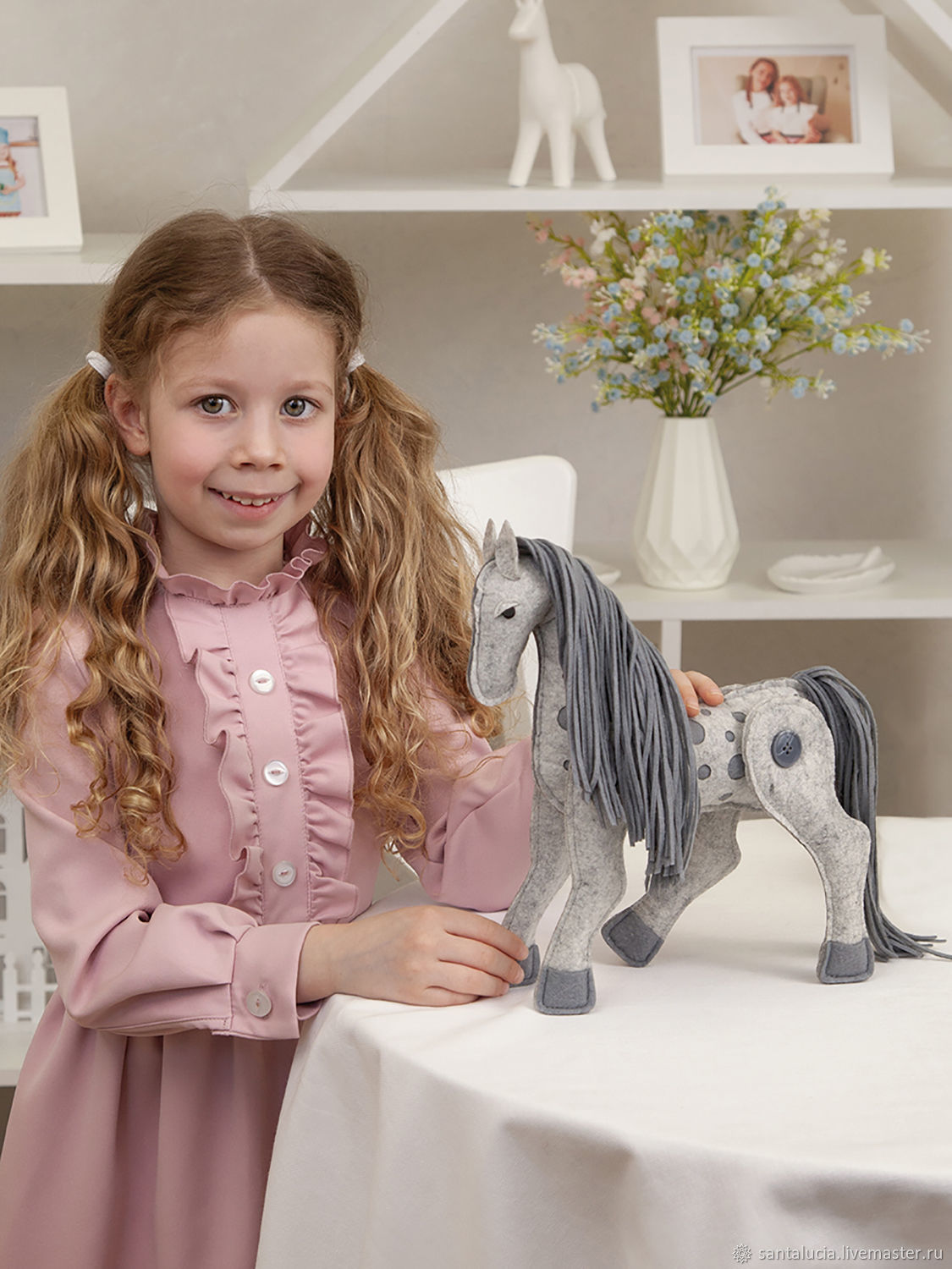 Мягкие игрушки: Фигурка Лошадь, 22×25 см, Санта Лючия в интернет-магазине Ярмарка Мастеров по ...