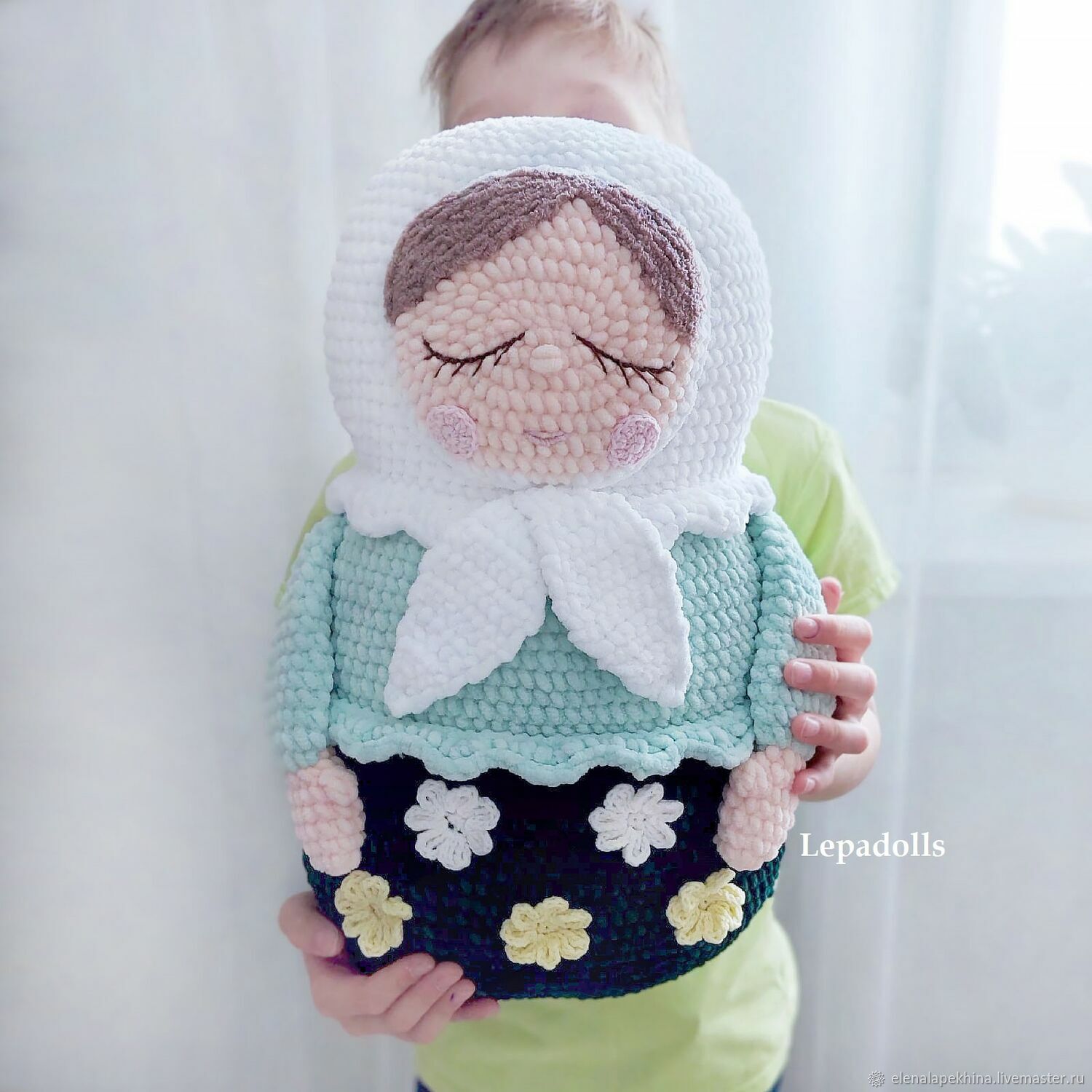 Подушка игрушка вязаная, кукла Матрешка, мягкая игрушка в интернет ...