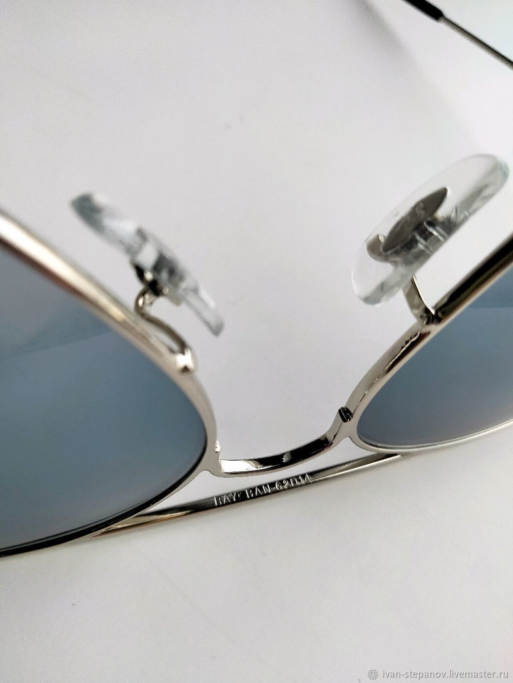 Винтаж: Очки в стиле ретро от солнца, авиаторы Ray ban серо-голубой в ...