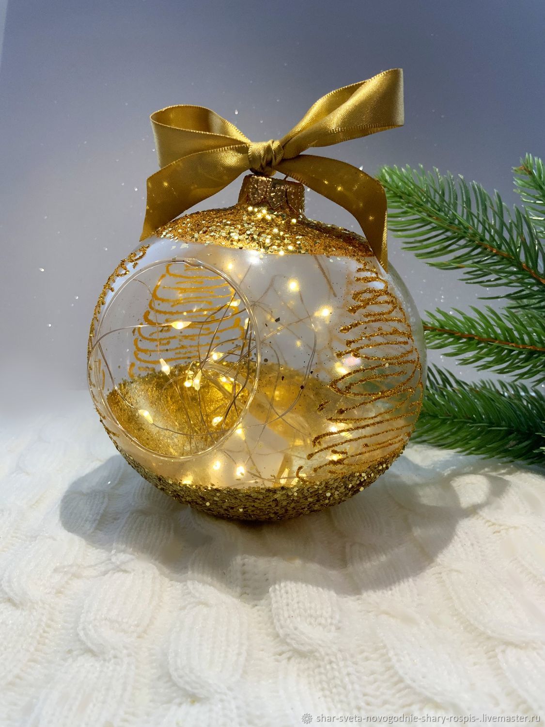 Новогодние сувениры: Шар новогодний с ручной росписью Шар елочный в ...