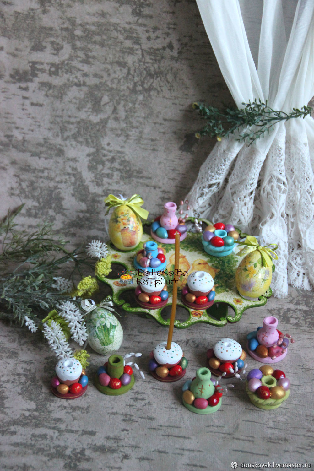 Подсвечник "Светлая Пасха" в интернет-магазине Ярмарка Мастеров по цене ...