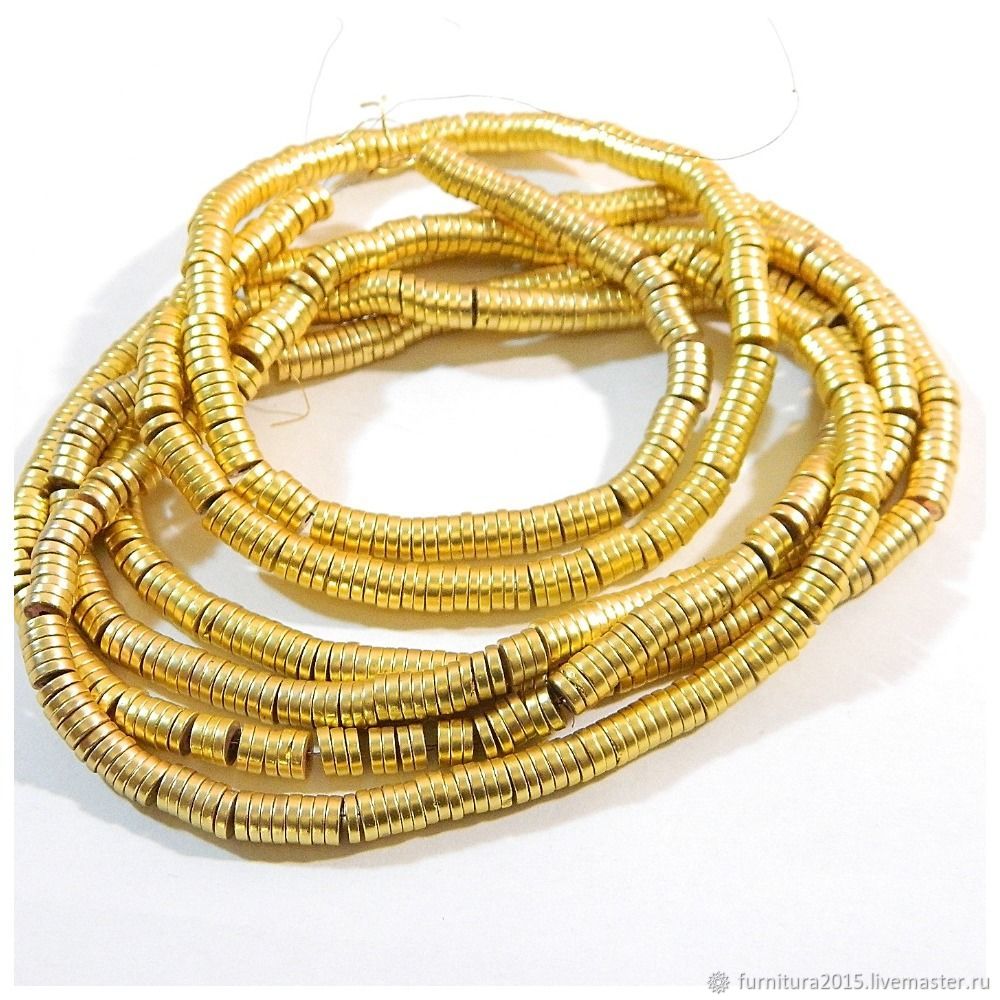 Гематит диски матовое золото. шт купить в интернет-магазине Ярмарка ...