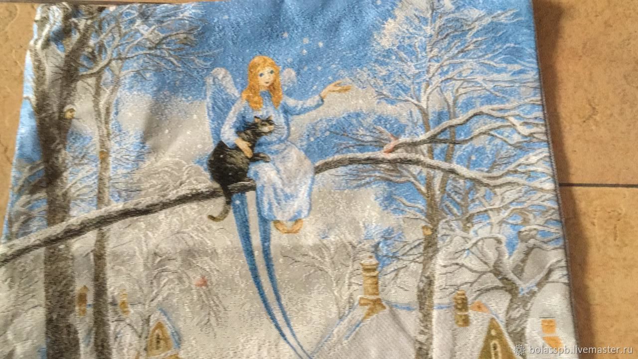 Прекрасное далеко АНГЕЛ Наволочка гобеленовая Коты Румянцева – заказать ...