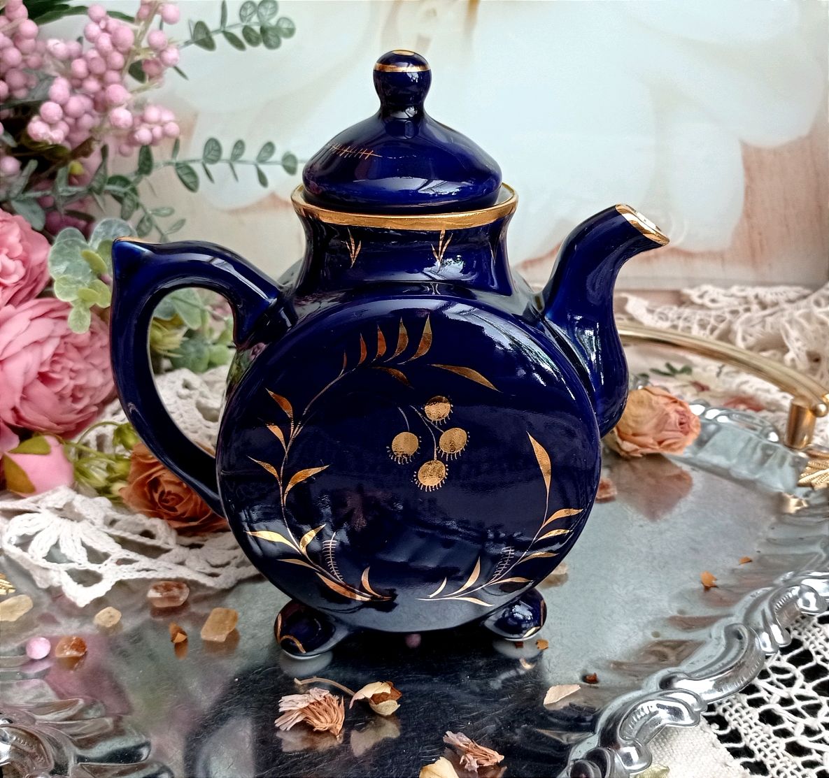 Винтаж: Заварочный чайник. Гжель. Глубокий Кобальт. СССР – купить на ...