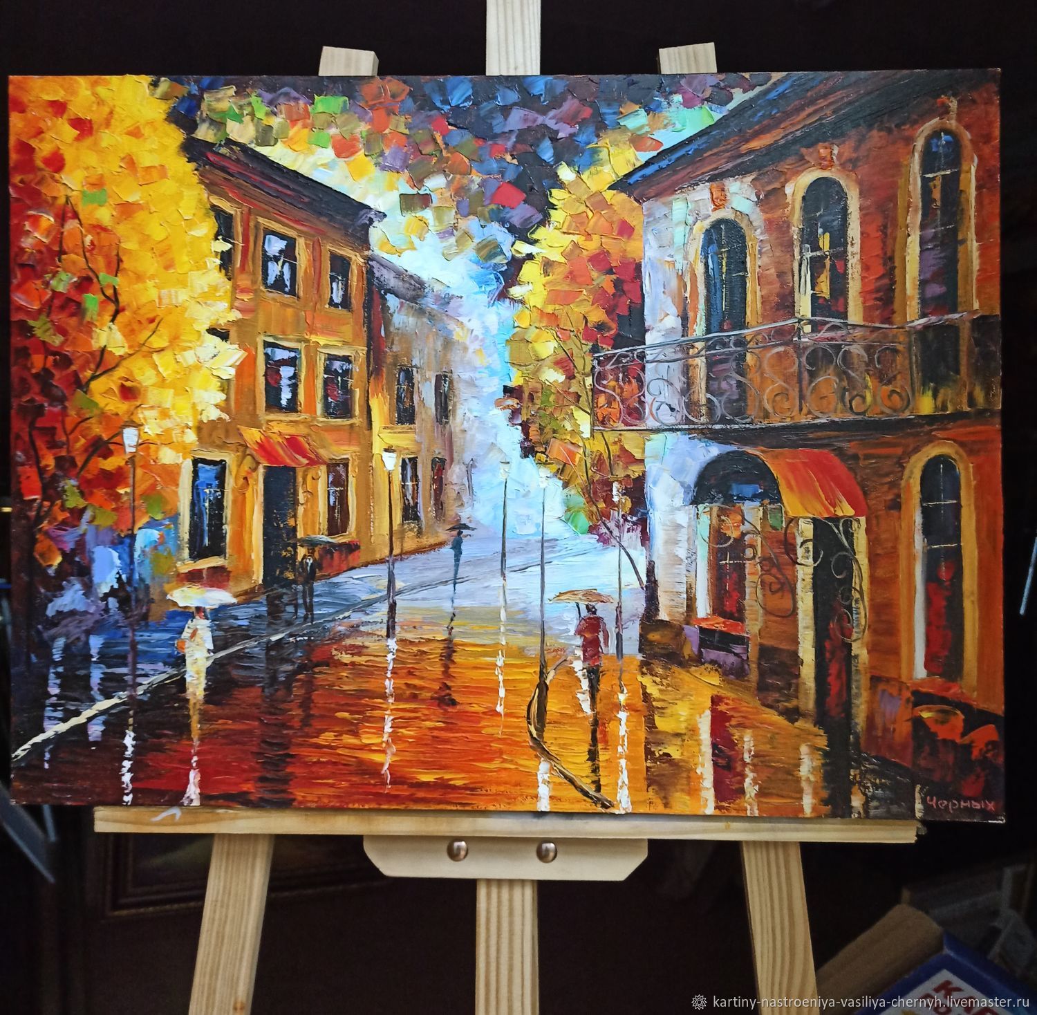 Картины: Осень в городе пейзаж мастихином в интернет-магазине на Ярмарке Мастеров | Картины ...
