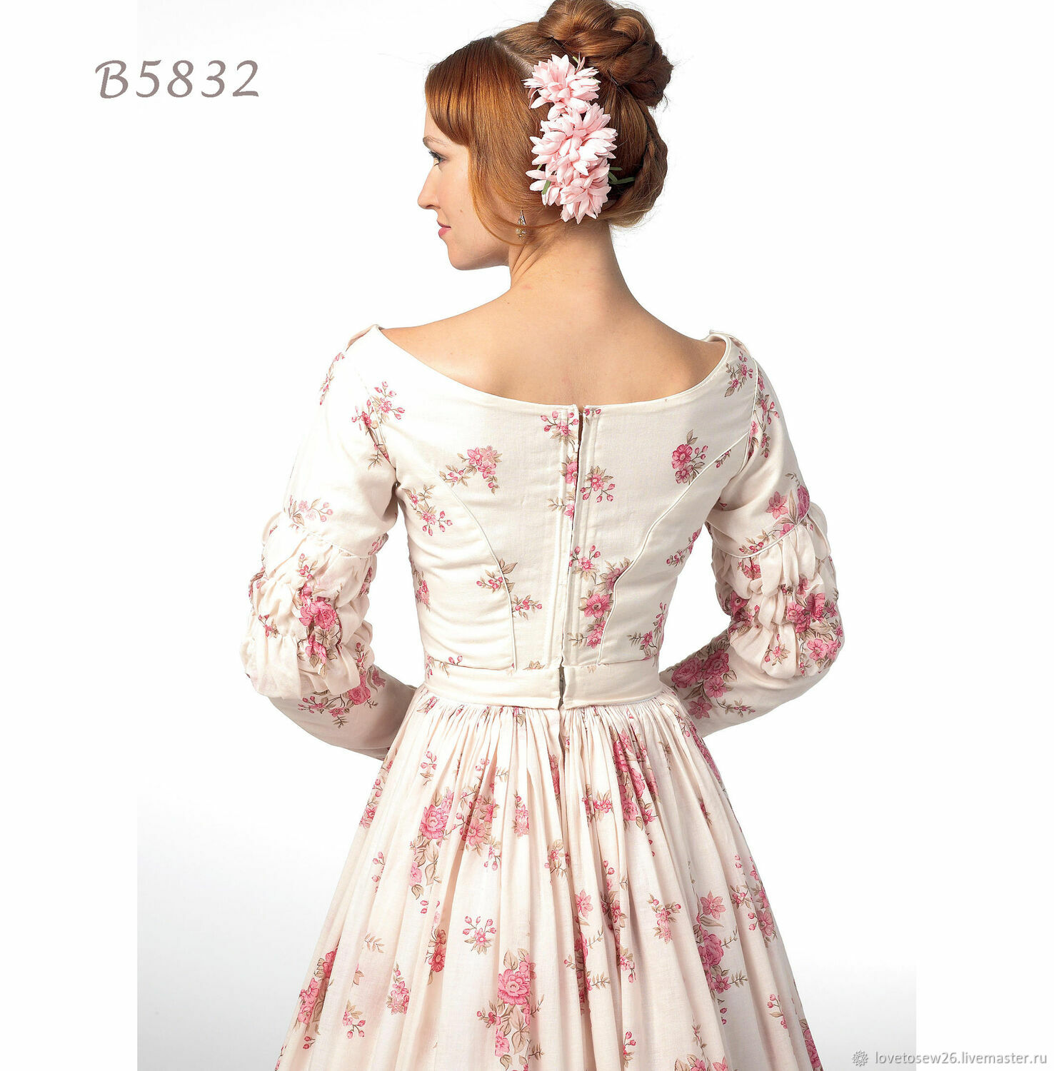 B5832 Выкройки исторического костюма Платья 1840-1860 г Butterick 5832 ...