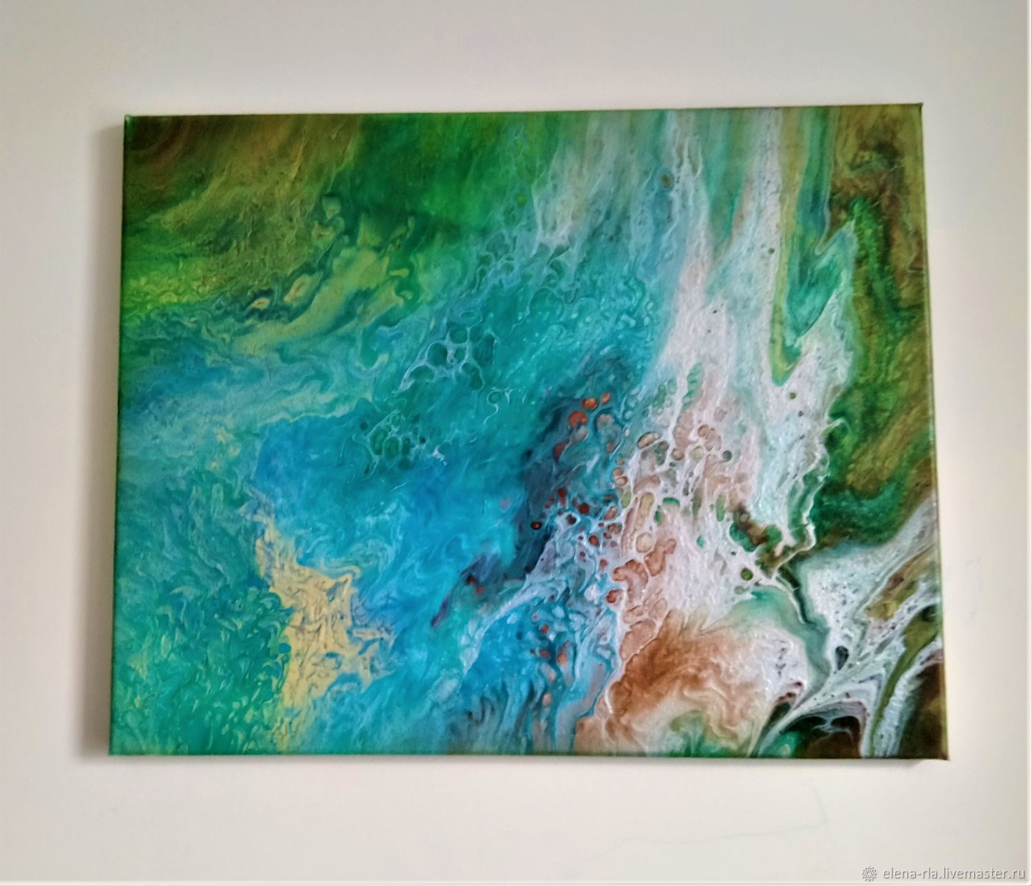 Картина Водопад Абстрактная живопись холст жидкий акрил в интернет ...