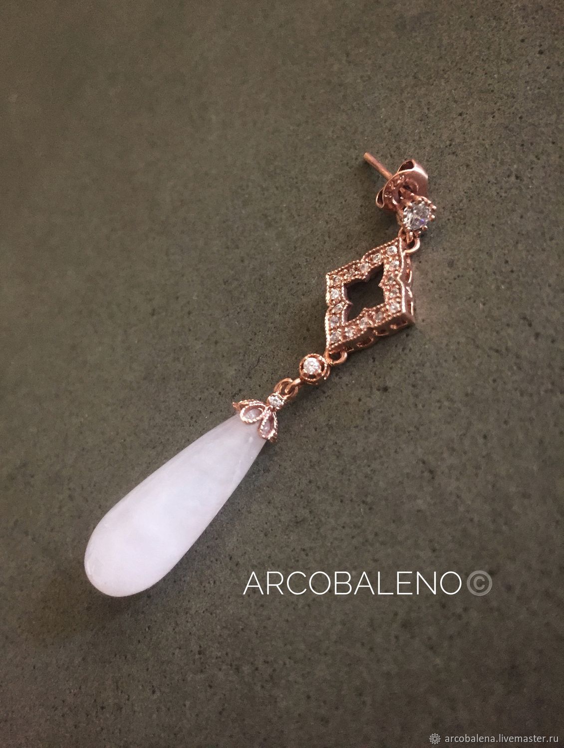 Серьги-подвески «English Rose» купить в интернет-магазине Ярмарка ...