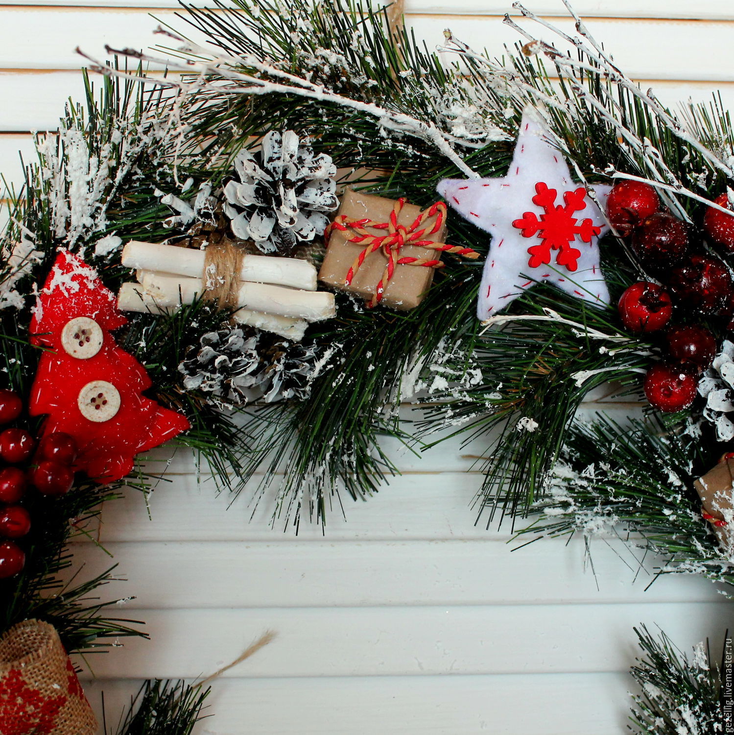 Новогодний венок Теплое рождество в интернет-магазине на Ярмарке ...