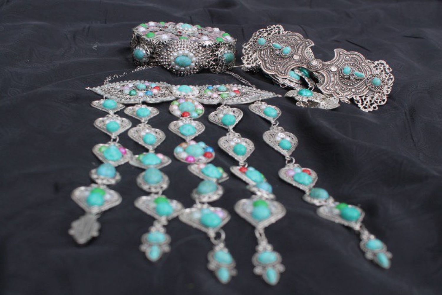 Татарский национальный набор из филиграни ,калфак,нагрудник,ремень в ...