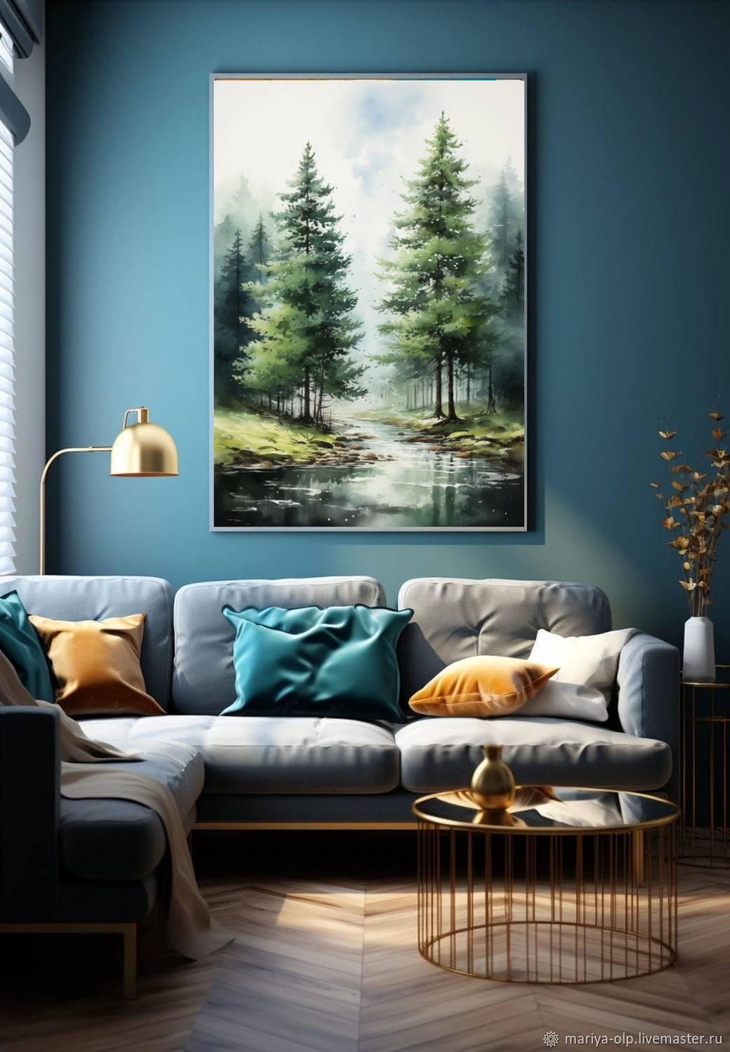 Картины Пейзажи маслом на холсте Интерьерная картина Лес в интернет ...