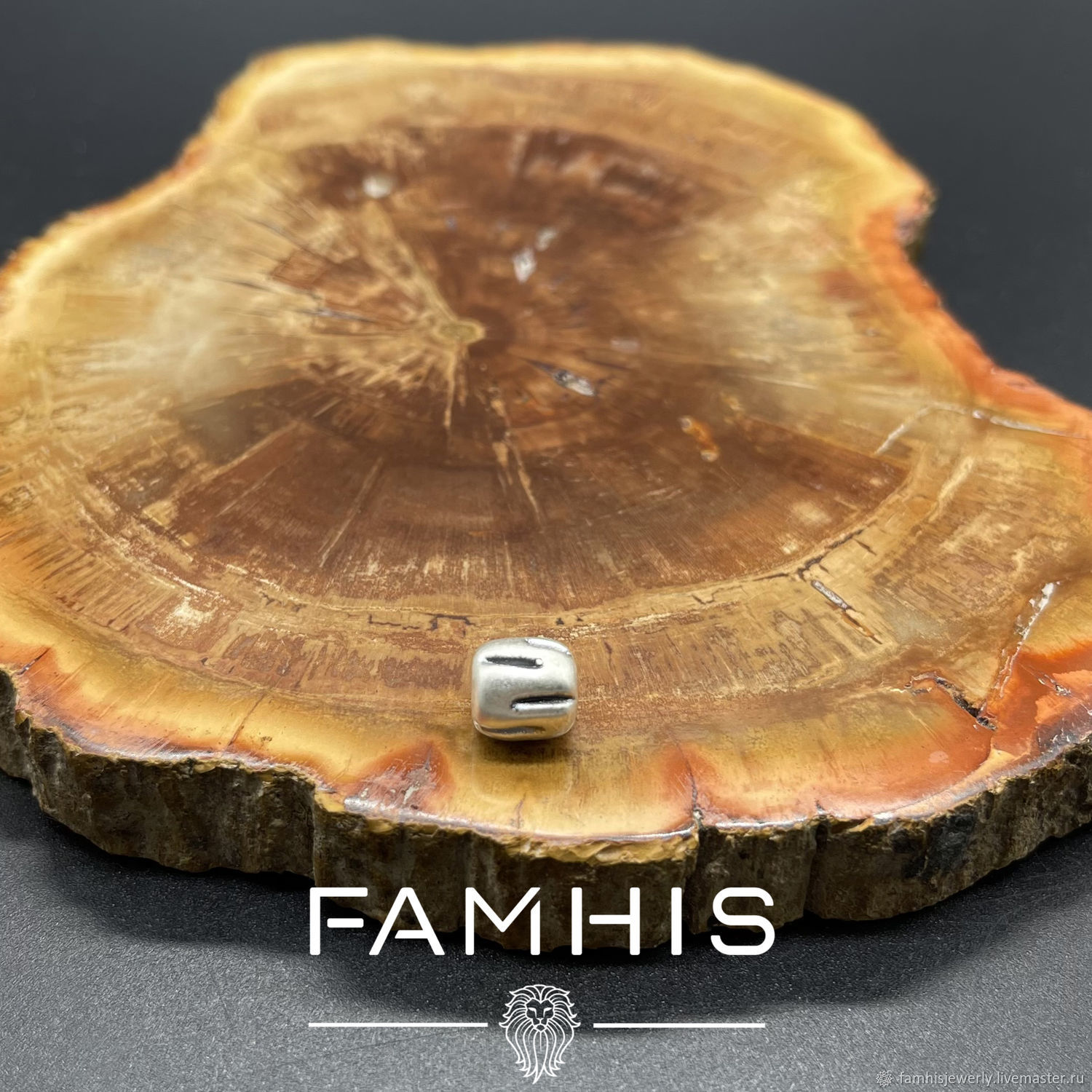 Бусина из серебра S999 с чернением 9 мм купить в интернет-магазине Ярмарка Мастеров по цене 410 ...