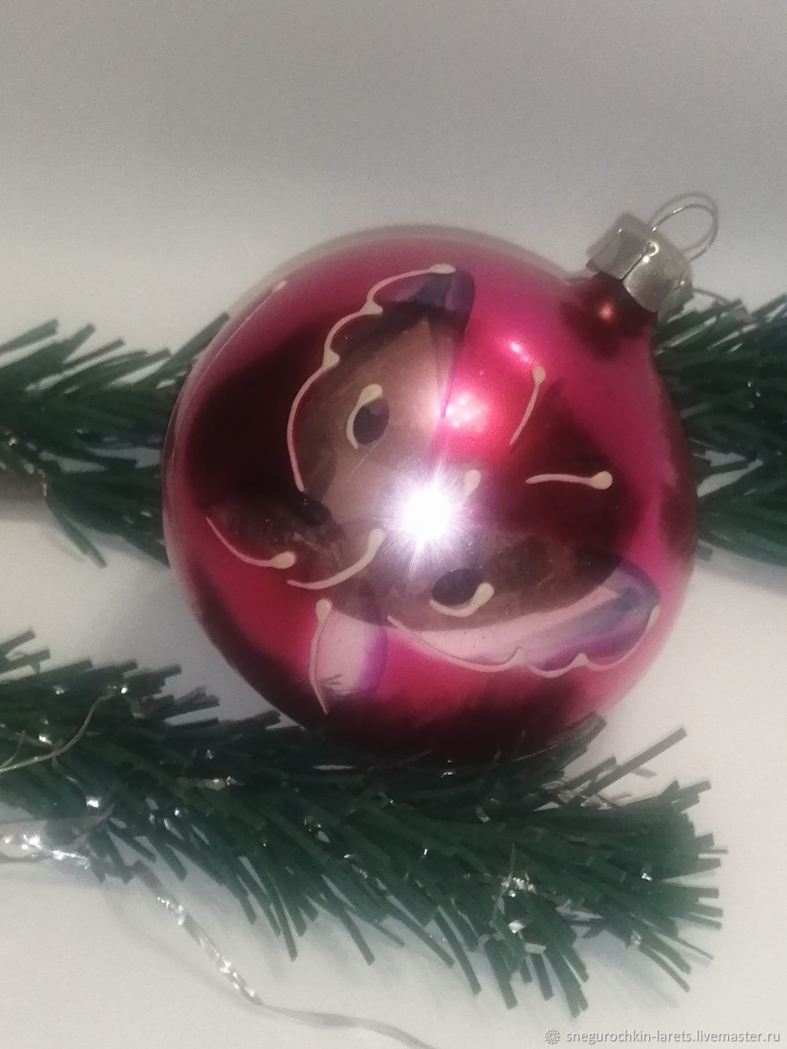 Винтаж: Елочная игрушка Шар с бабочкой из СССР в интернет-магазине на ...