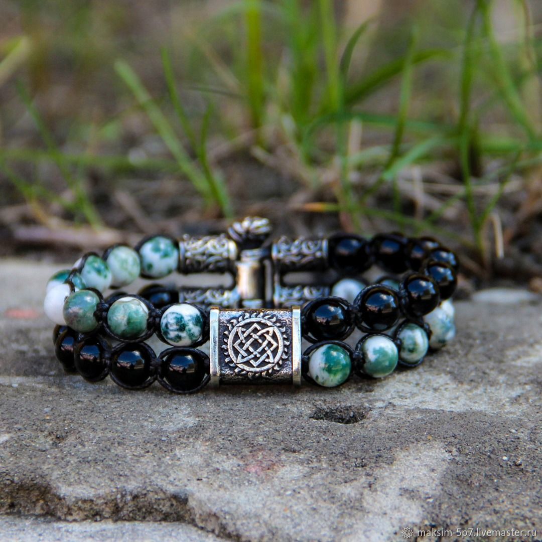 Славянский браслет мужской из камней браслет из агата в интернет ...