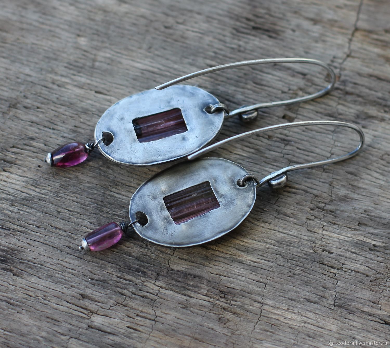 Crystal roses Серьги с турмалиными и рубинами РВ – заказать на Ярмарке ...