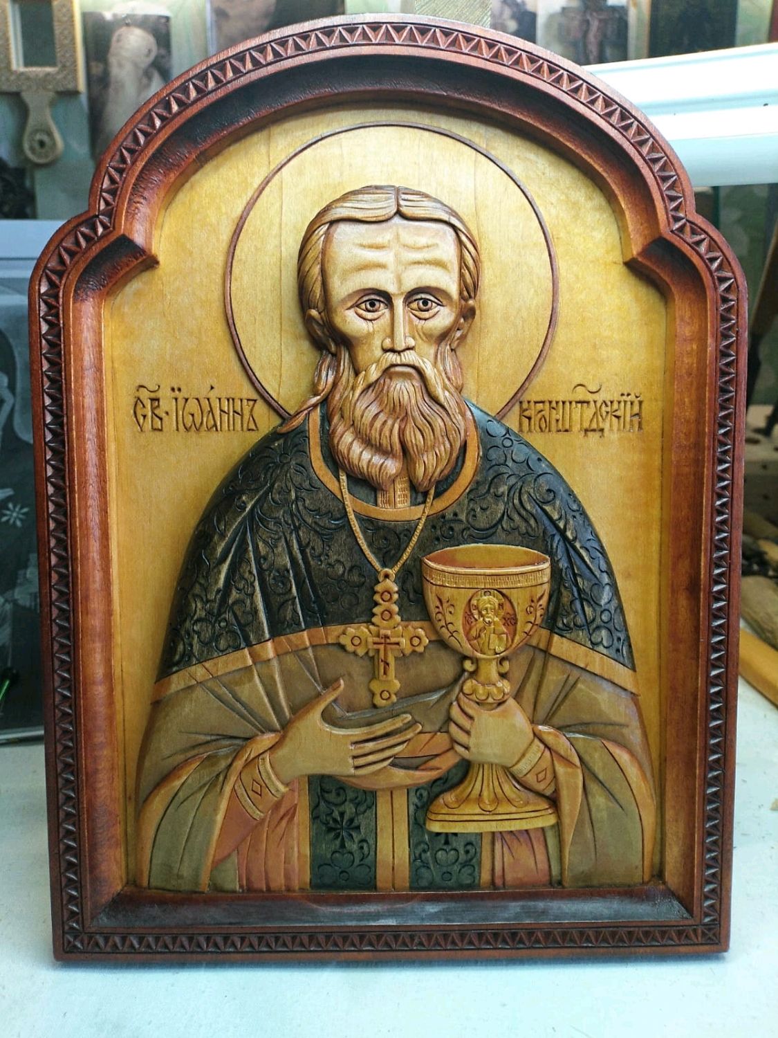 Икона Иоанна Кронштадского в интернет-магазине Ярмарка Мастеров по цене ...