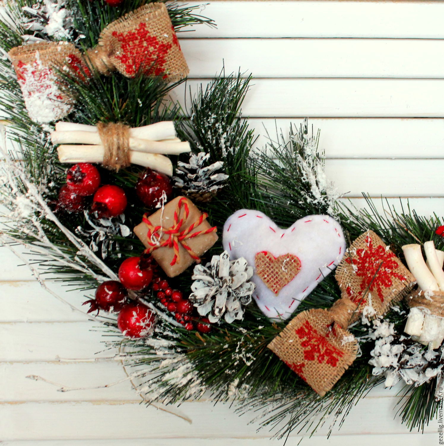 Новогодний венок Теплое рождество в интернет-магазине на Ярмарке ...