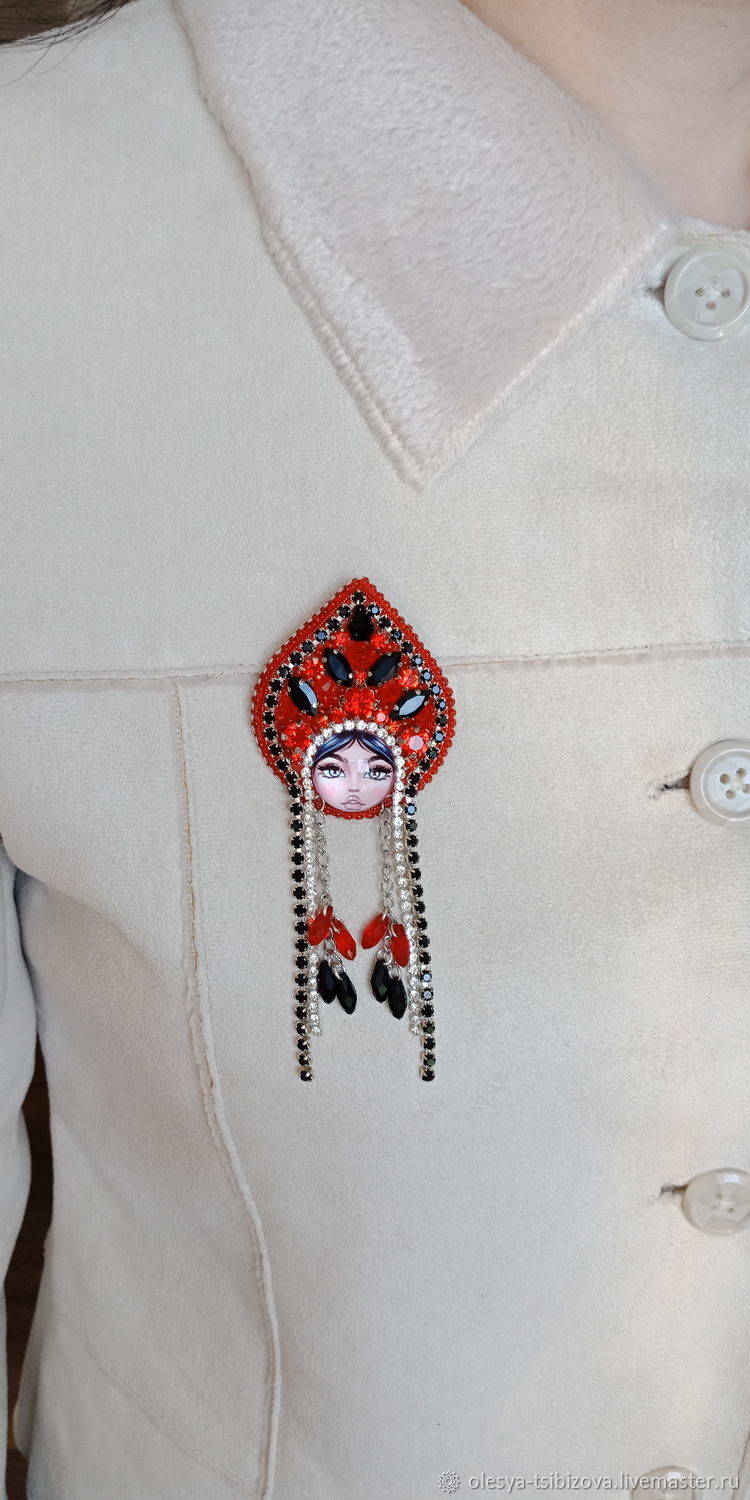 Брошь-фибула: Russian красавица в интернет-магазине Ярмарка Мастеров по ...