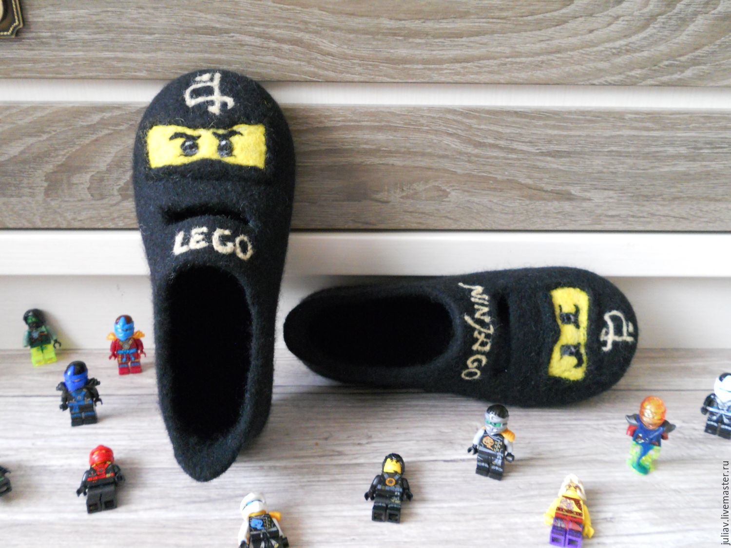Валяные тапочки "Лего Ниндзяго" в интернет-магазине на Ярмарке Мастеров ...