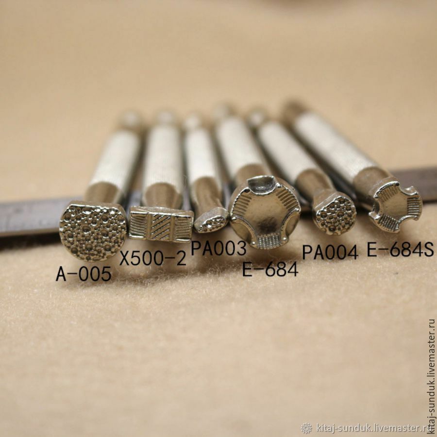 Набор штампов для тиснения по коже 20 штук Штампы поштучно в интернет ...