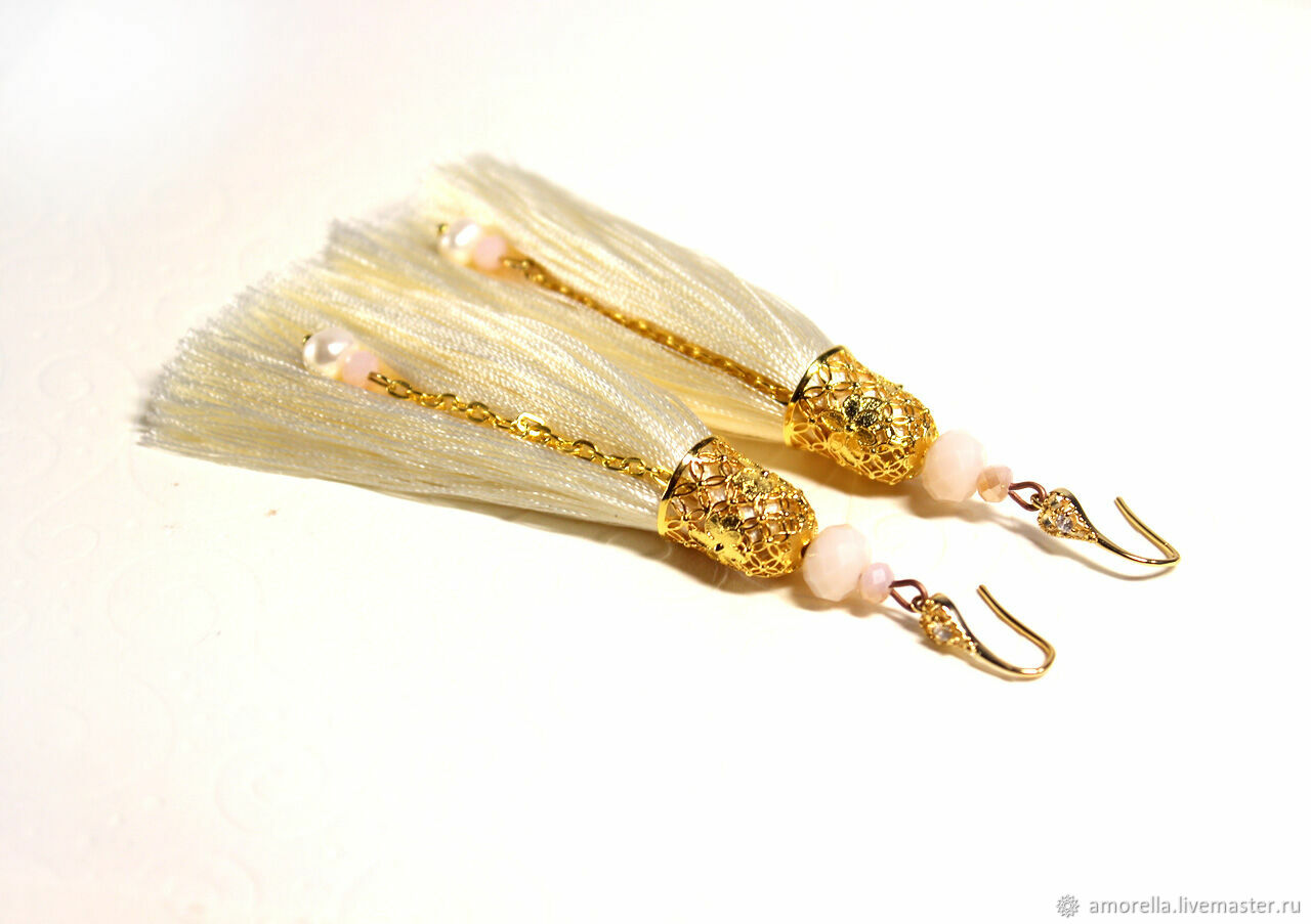 Серьги кисти "Лана" нежные серьги ручной работы в интернет-магазине на ...