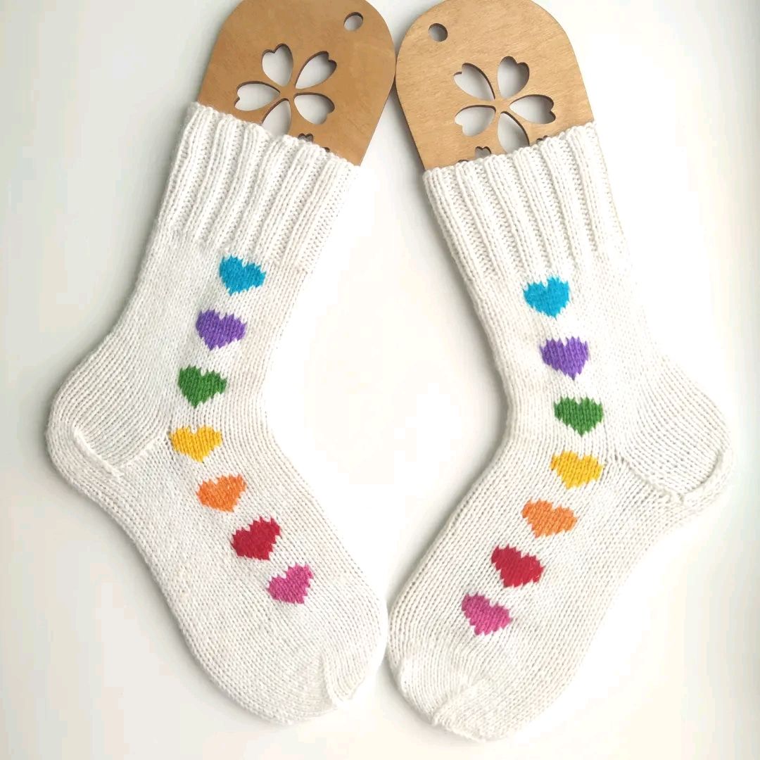 RussianSocks Подарок на день Святого Валентина носки с сердечками в ...