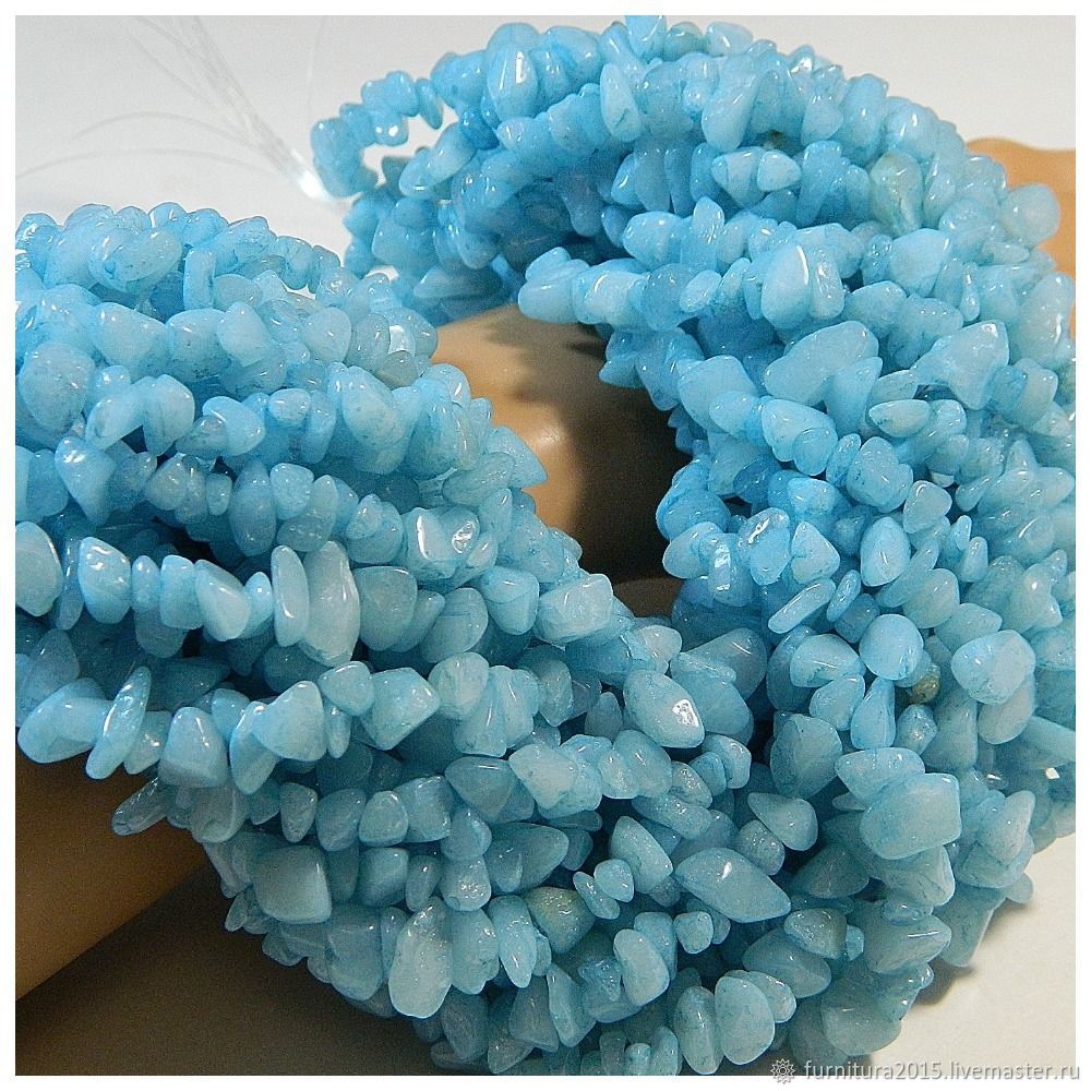 Кварц голубой 80 см нить натуральный камень.Нить купить в интернет ...