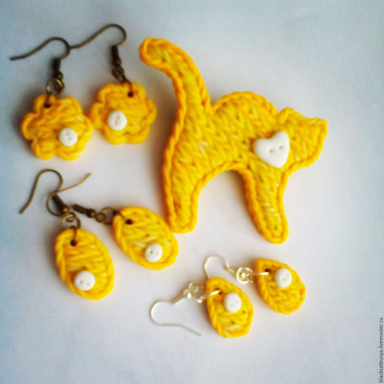 Набор "Брошь и серьги для самых стильных" в интернет-магазине на Ярмарке Мастеров | Комплект ...