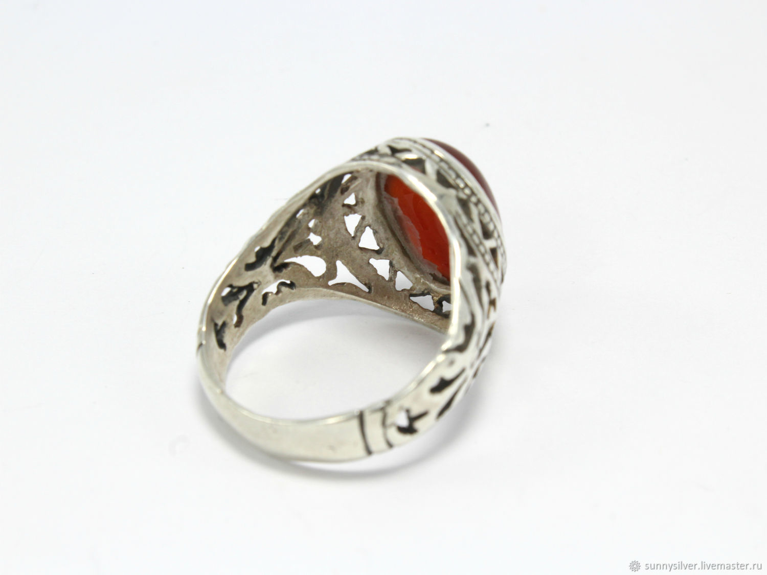 Перстень мужской Маллот с сердоликом из серебра 925 пробы HA0007 купить ...