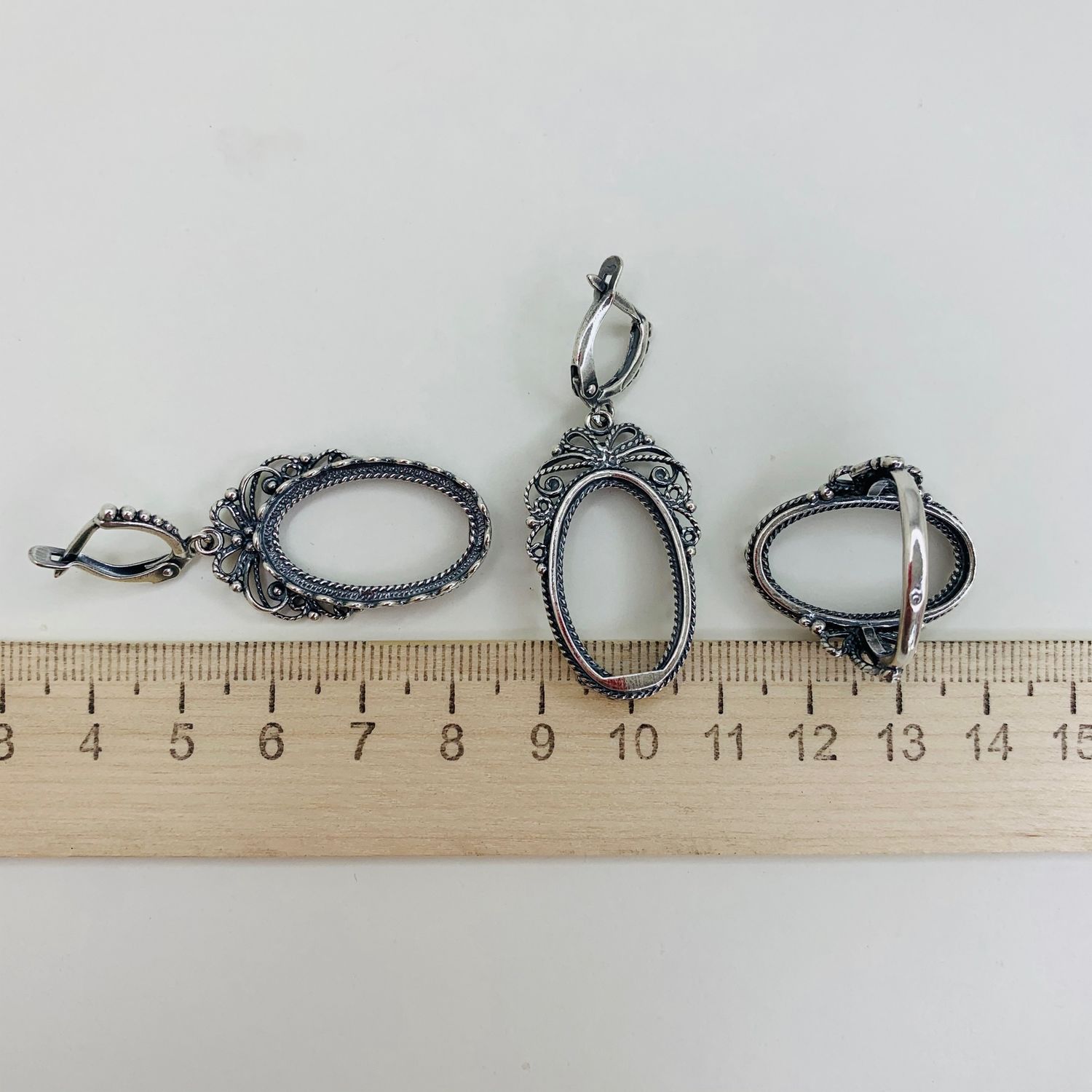 20722 15*22 Фурнитура для бижутерии. Основа для кольца и серёг купить в ...