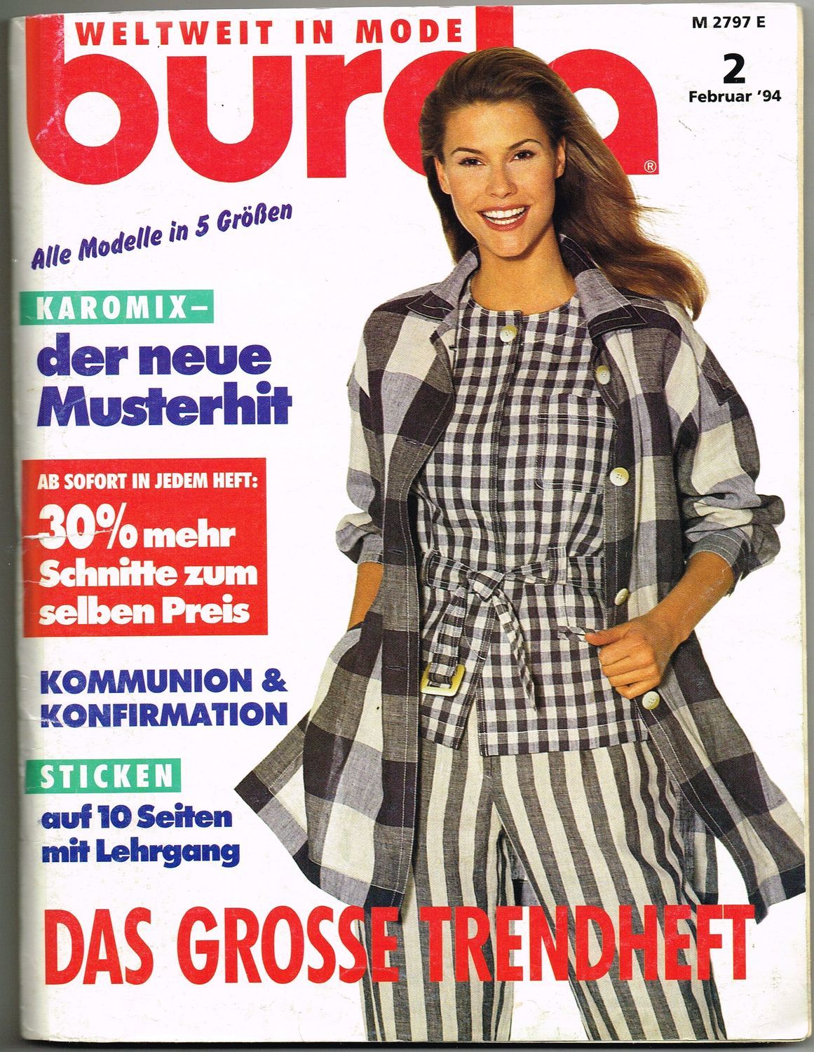 РЕЗЕРВ Журнал Burda Moden № 2/1994 купить в интернет-магазине Ярмарка Мастеров по цене 560 ...