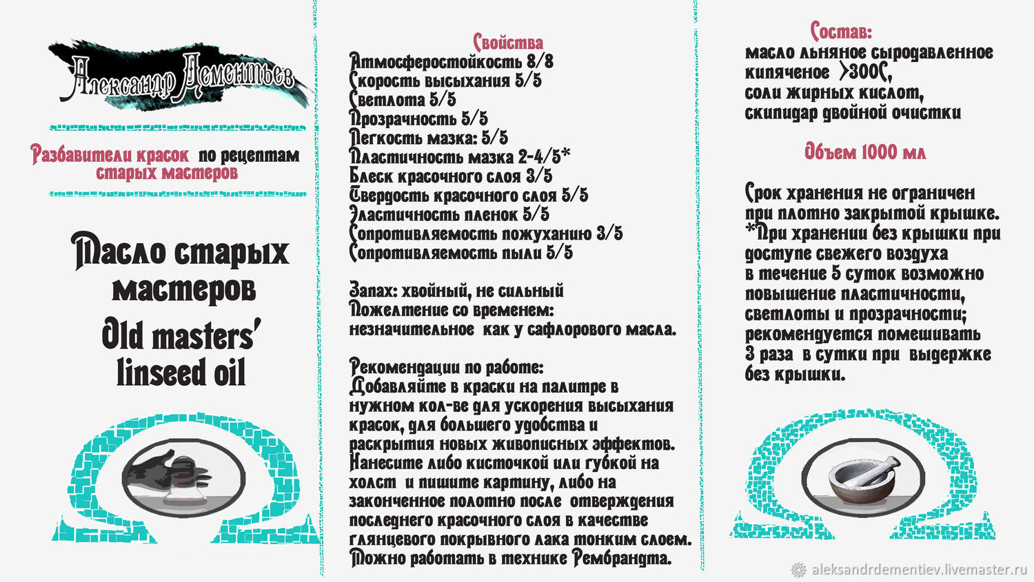 Масло старых мастеров Megilp пастообразное в интернет-магазине на ...
