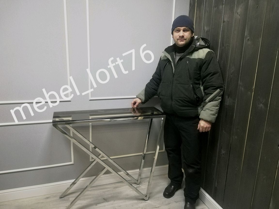 Консоль из нержавеющей стали и стекла. в интернет-магазине на Ярмарке ...