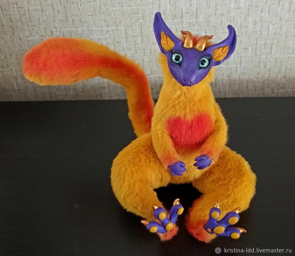 Игрушка в смешанной технике Тушкано-дракончик в интернет-магазине ...