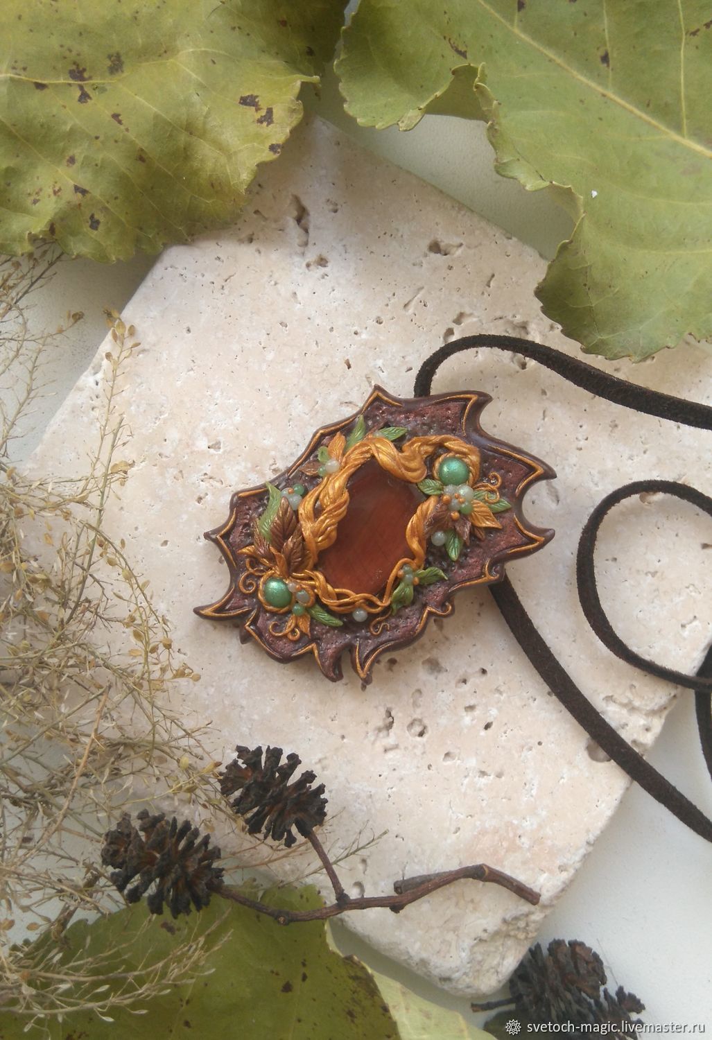 Кулон с бычьим глазом "Сплетение ветвей" в интернет-магазине на Ярмарке Мастеров | Подвеска ...