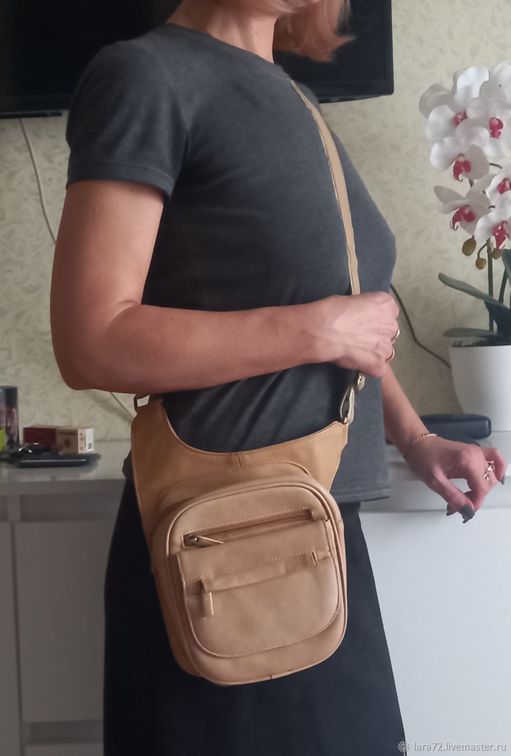 Винтаж: Небольшая сумка через плечо. Натуральная кожа. купить в ...
