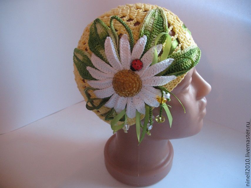 Шапочка-панамка Ромашка солнечная в интернет-магазине на Ярмарке ...