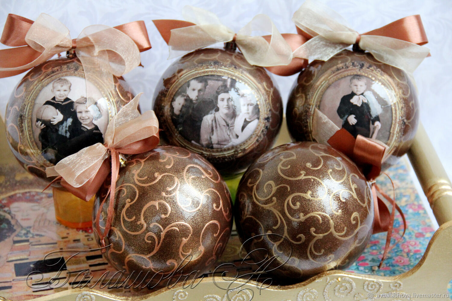 Новогодний шар с фото в интернет-магазине Ярмарка Мастеров по цене 2500 ...