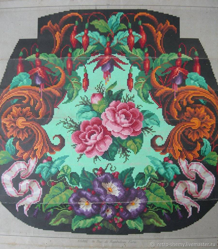 Схема вышивки сумочки "Богемия" купить в интернет-магазине Ярмарка ...