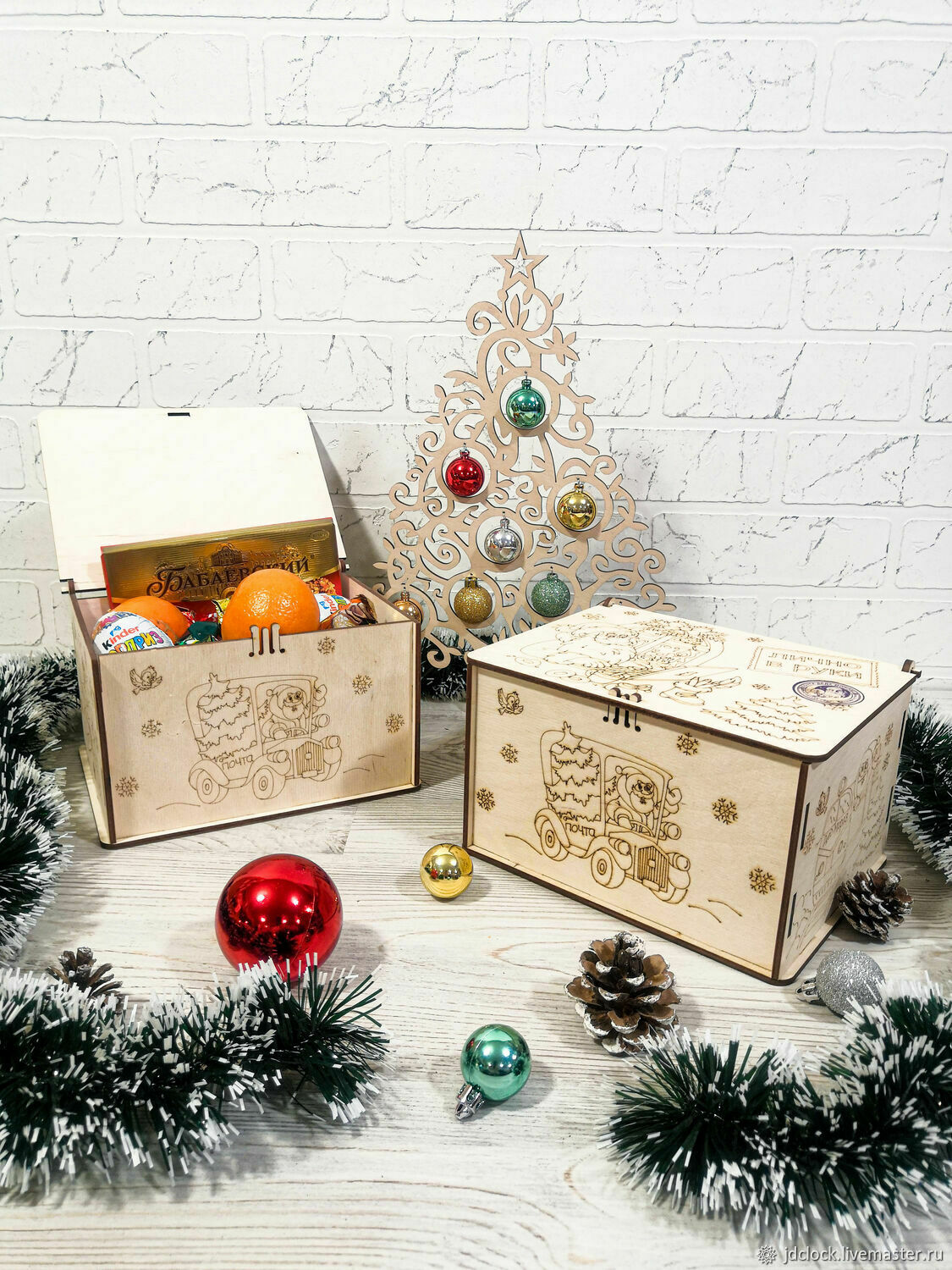 Новогодние коробки " Почта деда Мороза" (Гравировка) в интернет ...