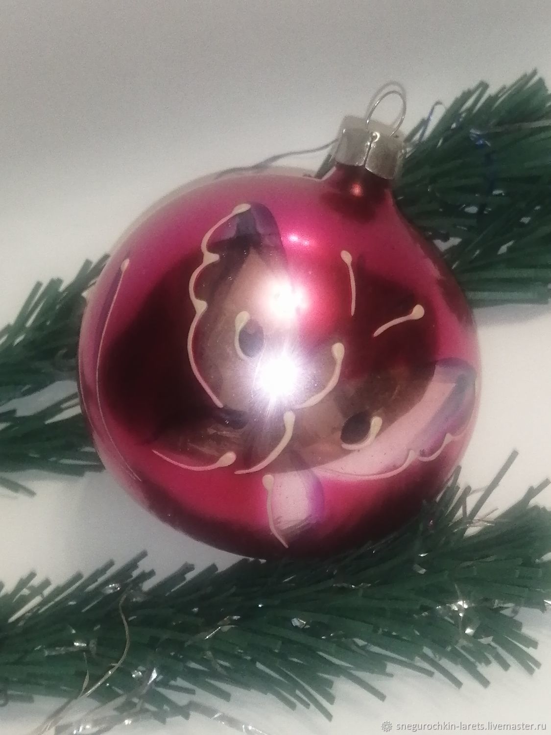Винтаж: Елочная игрушка Шар с бабочкой из СССР в интернет-магазине на ...